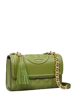 Tory Burch Small Fleming Shoulder Bag Spinach