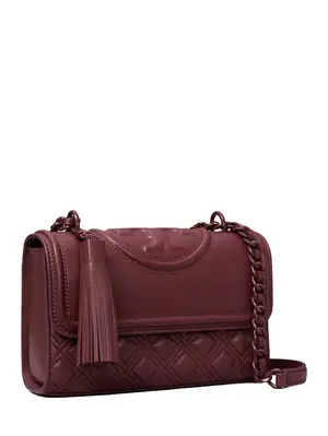 Tory Burch Small Fleming Shoulder Bag Wine