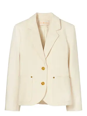Tory Burch Denim Blazer Beige
