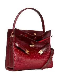 Tory Burch Small Lee Radziwill Double Bag Roma Red