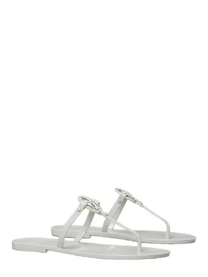Tory Burch Mini Miller Jelly Sandal Feather Gray/silver