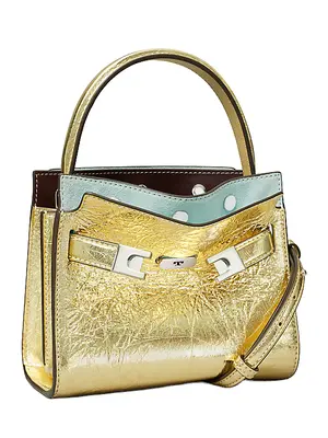 Tory Burch Petite Lee Radziwill Double Bag 18 Kt Gold