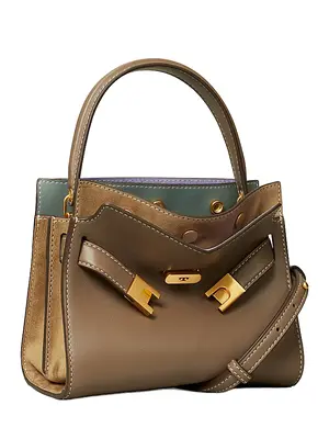 Tory Burch Petite Lee Radziwill Double Bag Clam Shell