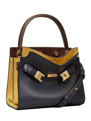 Tory Burch Petite Lee Radziwill Double Bag Tory Navy