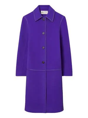 Tory Burch Wool Coat - Purple Aster