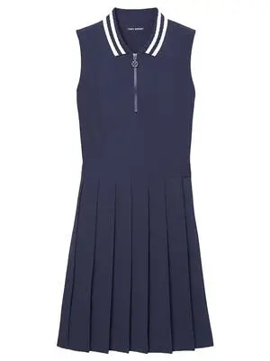 Tory Burch PERFORMANCE PLEATED COLLAR GOLF DRESS Tory Navy