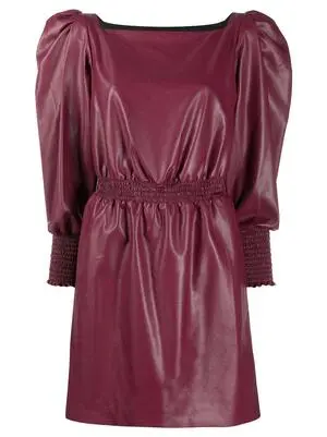 Philosophy Di Lorenzo Serafini Puffed-sleeve Midi Dress - Purple