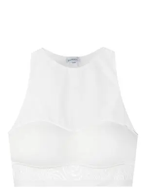 La Perla Sleeveless Crop Top - White