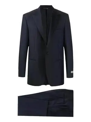 Canali Single-breasted Wool Suit - Blue