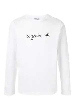 AGNÈS B. Logo-print Cotton T-shirt - White