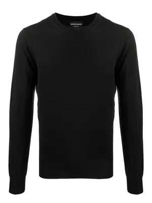 Emporio Armani Virgin Wool Sweater - Black