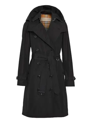 BURBERRY Burberry Kensington Hooded Trench Coat