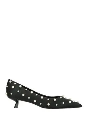 Cult Gaia Pearl-embellished Pointed-toe Pumps - Black