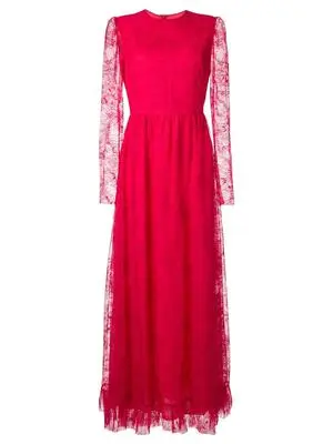 Philosophy Di Lorenzo Serafini Lace Detail Evening Dress - Red