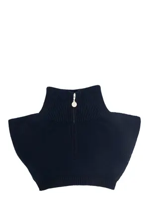 BARRIE Barrie Half-Zip Cashmere Bib Blue