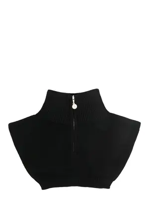 BARRIE Half-zip Cashmere Bib - Black