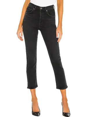AGOLDE Riley High Rise Straight Crop Jeans - Panoramic