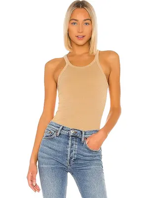 RE/DONE RE/DONE X Hanes Ribbed Tank Sand