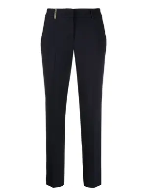Peserico Slim-fit Cropped Trousers - Blue