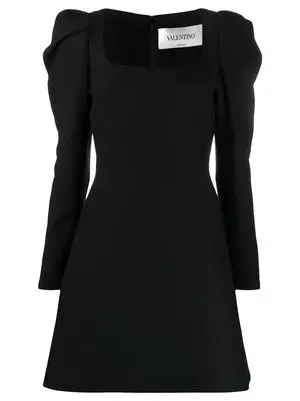 Valentino Garavani Puff-sleeve Cocktail Dress - Black