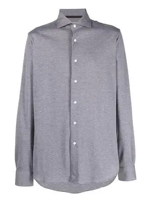 ORIAN Spread Collar Piqué Shirt