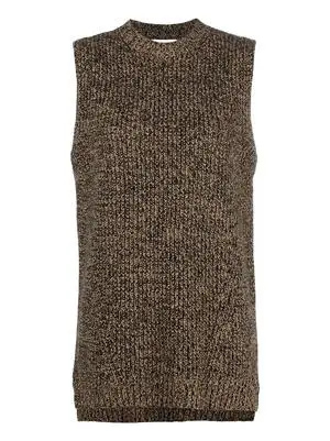 GANNI Sleeveless Mock Neck Jumper