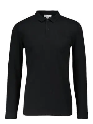 SUNSPEL Sunspel Riviera Long-sleeved Polo Shirt