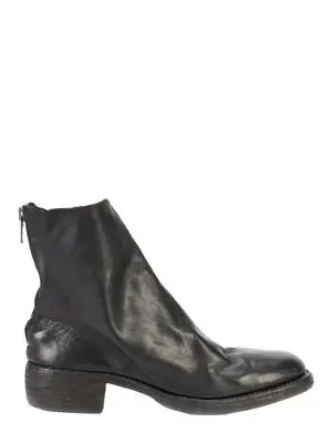 Guidi Rear Zip Ankle Boots - Black