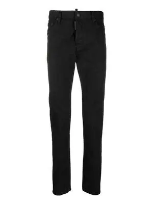 Dsquared2 Logo Patch Jeans - Black