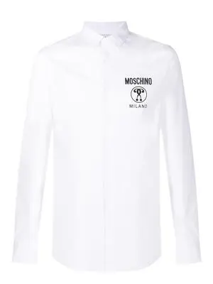 Moschino Double Question Mark Print Shirt - White