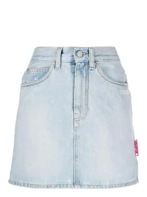 Off-White High-waist Denim Mini Skirt - Blue