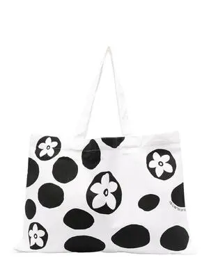 10 CORSO COMO Floral Polka-dot Print Tote Bag - White