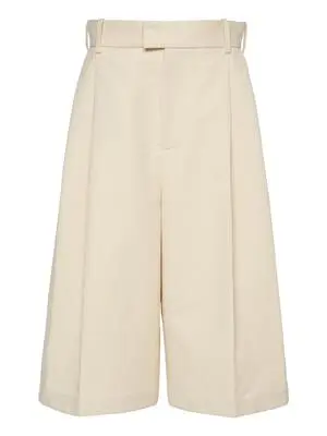 BOTTEGA VENETA Pleated Cotton Shorts