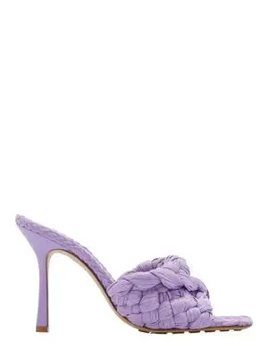Bottega Veneta Stretch Raffia Sandals - Purple