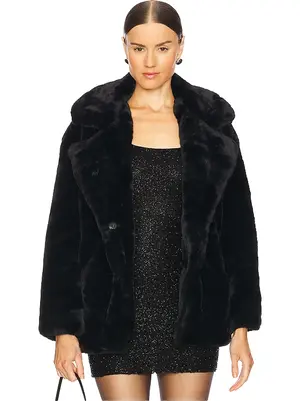 Blanknyc Faux Fur Coat Black