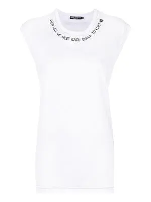 DOLCE & GABBANA Slogan-Print Tank Top