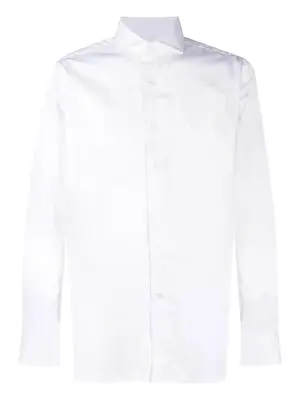 XACUS Spread-collar Cotton Shirt - White