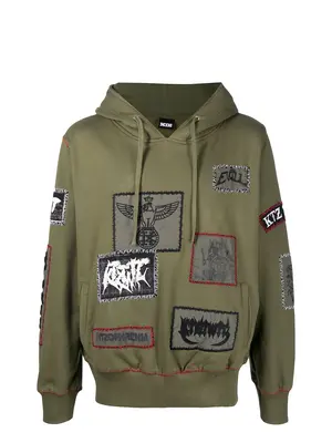 KTZ Patch-detailed Hoodie - Green