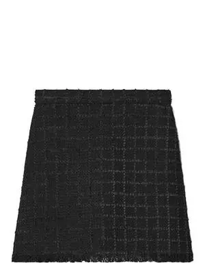 Tory Burch Tweed Mini Skirt - Black/black