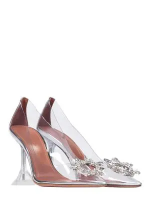 Amina Muaddi Begum Embellished Pvc Pumps - Transparent