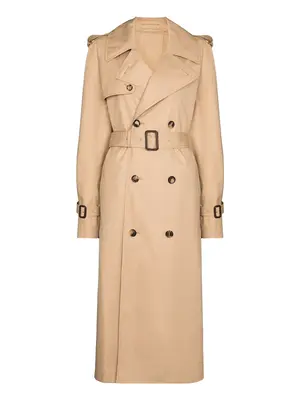Wardrobe.NYC Belted Double-breasted Trench Coat - Neutrals