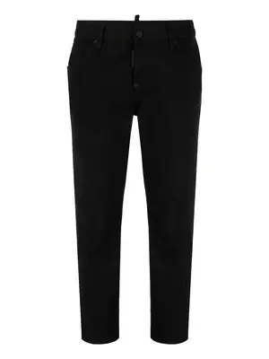 Dsquared2 Cropped Low-rise Jeans - Black