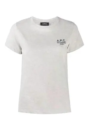 A.p.c. Logo Print T-shirt - Neutrals