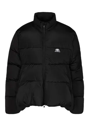 Balenciaga C-shape Puffer Jacket - Black