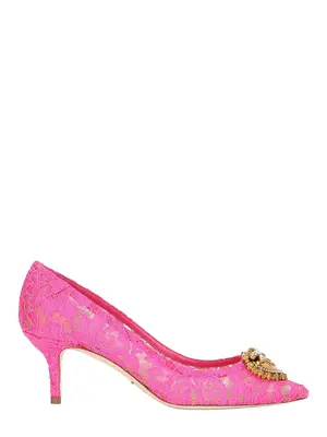 DOLCE & GABBANA Dolce & Gabbana Embellished Lace Pumps