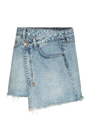 KSUBI Ksubi Rap Asymmetric Denim Mini Skirt