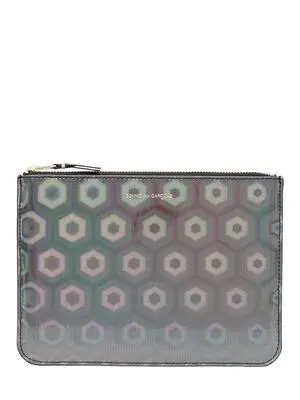 Comme Des Garçons Holographic Hexagonal Pouch - Black
