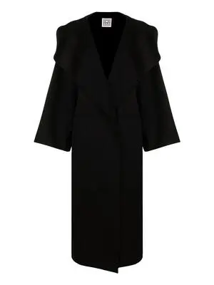 TOTÊME Oversized Wool-cashmere Coat - Black