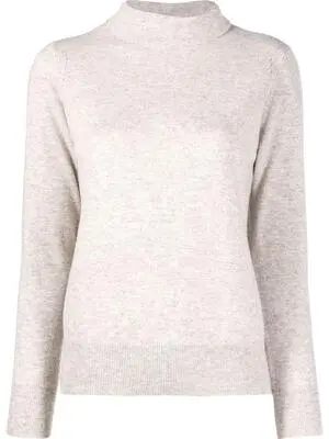 N.peal Cashmere Mock-neck Jumper - Neutrals
