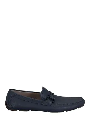 FERRAGAMO Front 4 Leather Drivers - Blue
